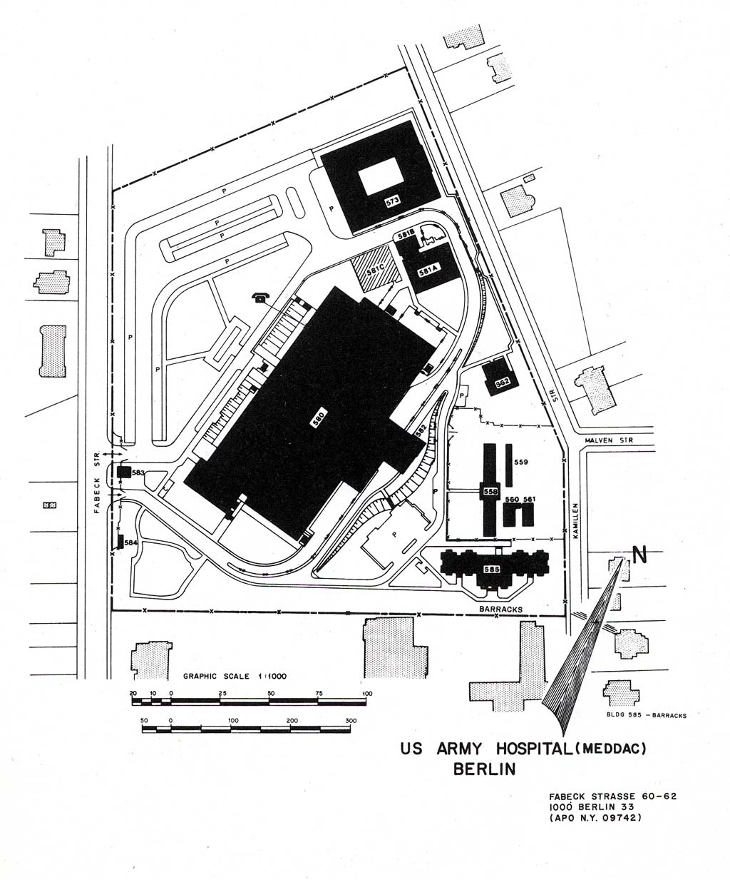 USAREUR Installation Maps - USAH Berlin 1985 USAREUR Installation Maps - USAH Berlin 1985